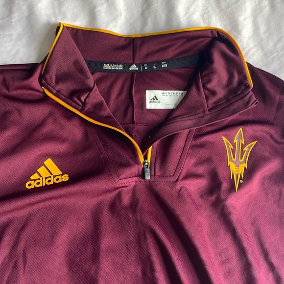 adidas | Shirts | Adidas Arizona State Quarter Zip Sweatshirt ...